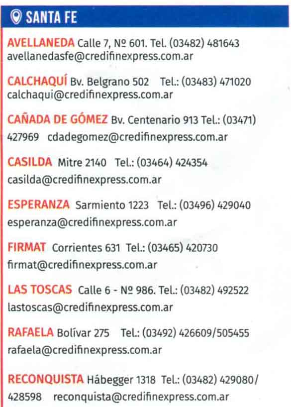 TRANSPORTE CREDIFIN EXPRESS ≫Seguimiento ≫ SUCURSALES